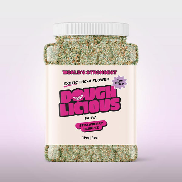 Doughlicious 4oz Thca Flower Bucket - Strawberry Slurpee - 28.82%