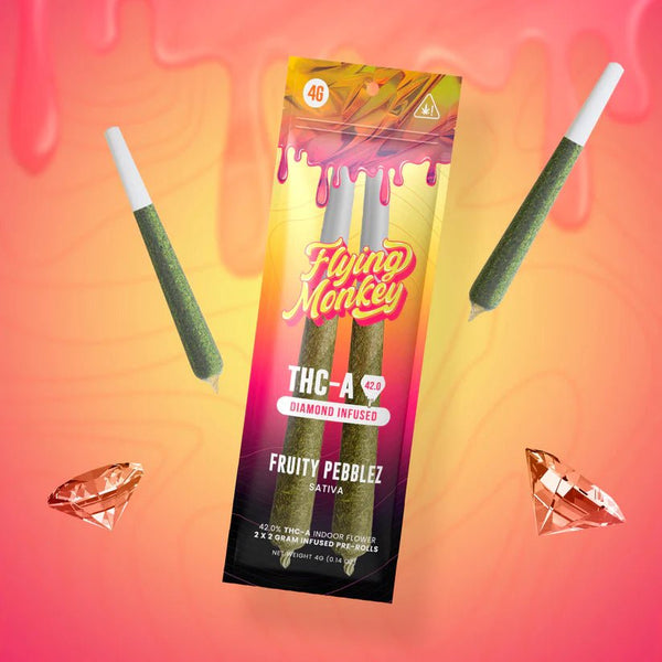 Flying Monkey 10 Pack Display - Diamond Infused PreRolls 2x2g (10 pack