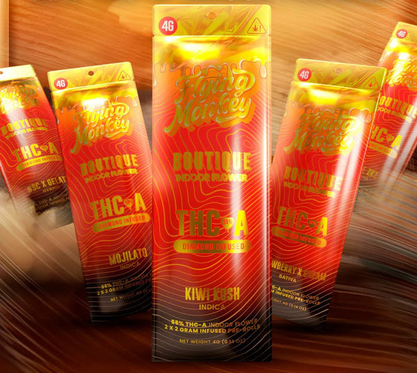 Flying Monkey Boutique Indoor THCA Pre Rolls 2x2g Pack - GSC x Gelato
