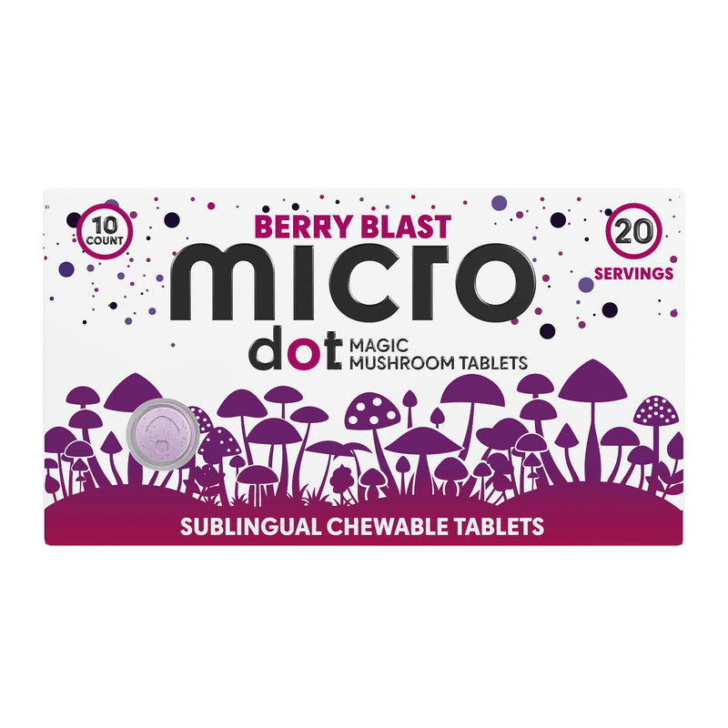 Micro Dot Magic Mushroom Tablets - 10ct Pack - Berry Blast - Bandit ...