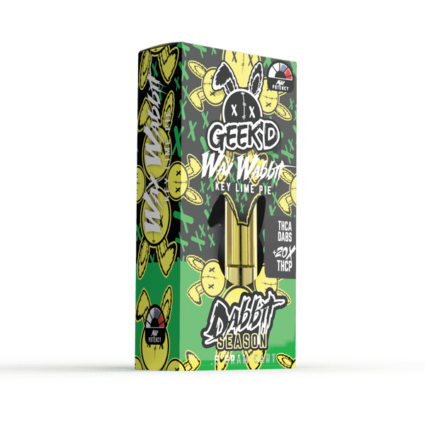 Geek'd Dabbit THCa + 20x THCp 0.5g Carts - Wax Wabbit Key Lime Pie