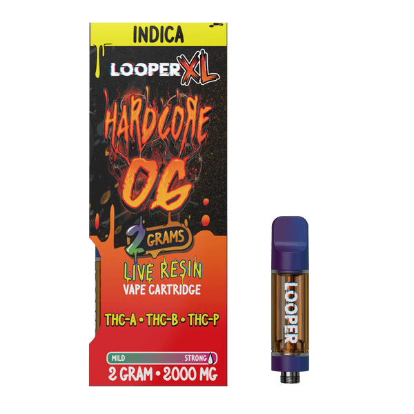 Looper XL Series Live Resin 2g Carts - Hardcore OG (THCA / THCB / THCP