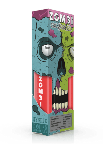 Zombi Crossbreed 4g THCA+Live Resin Disposables - Blue Nightmare x Gan