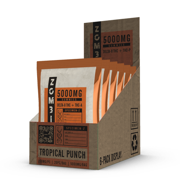 Zombi Specimen Z - THCA+D8 Gummies 5000mg - Tropical Punch